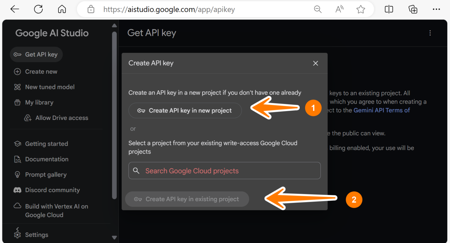 Get Google AI API Key - TestingDocs