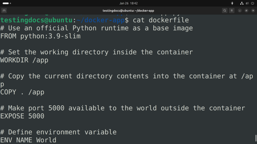Build a Simple Docker Image - TestingDocs
