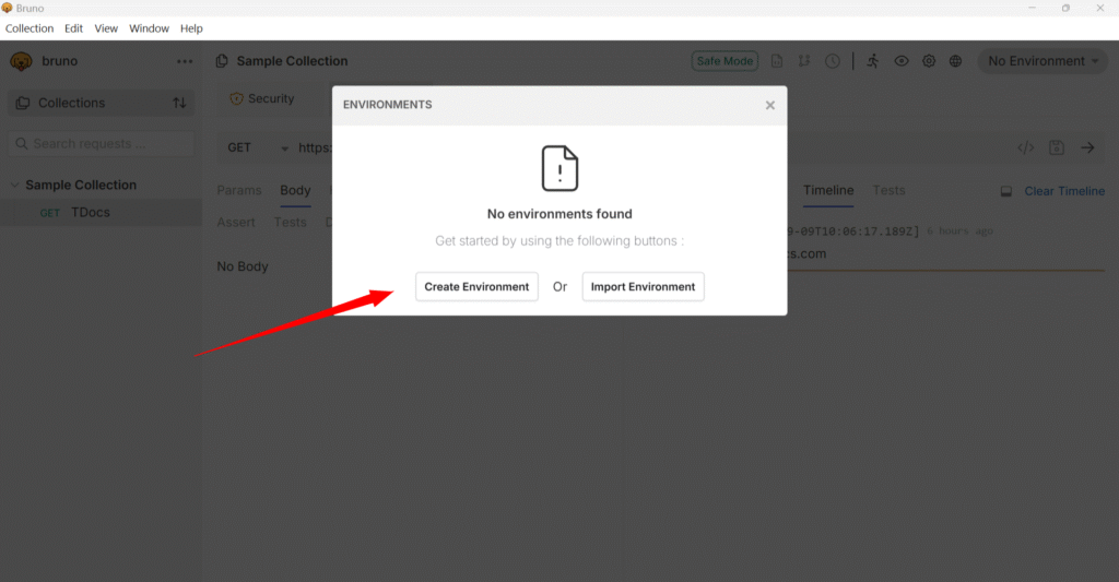 Configure Environments in Bruno - TestingDocs