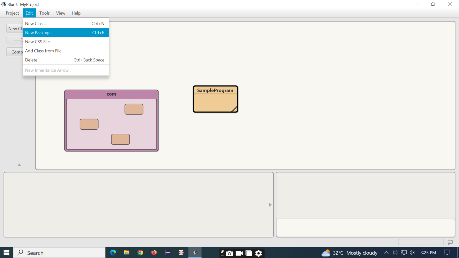 Create Java Package using BlueJ - TestingDocs