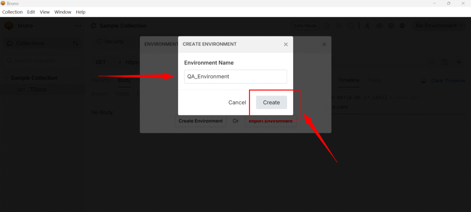 Configure Environments in Bruno - TestingDocs