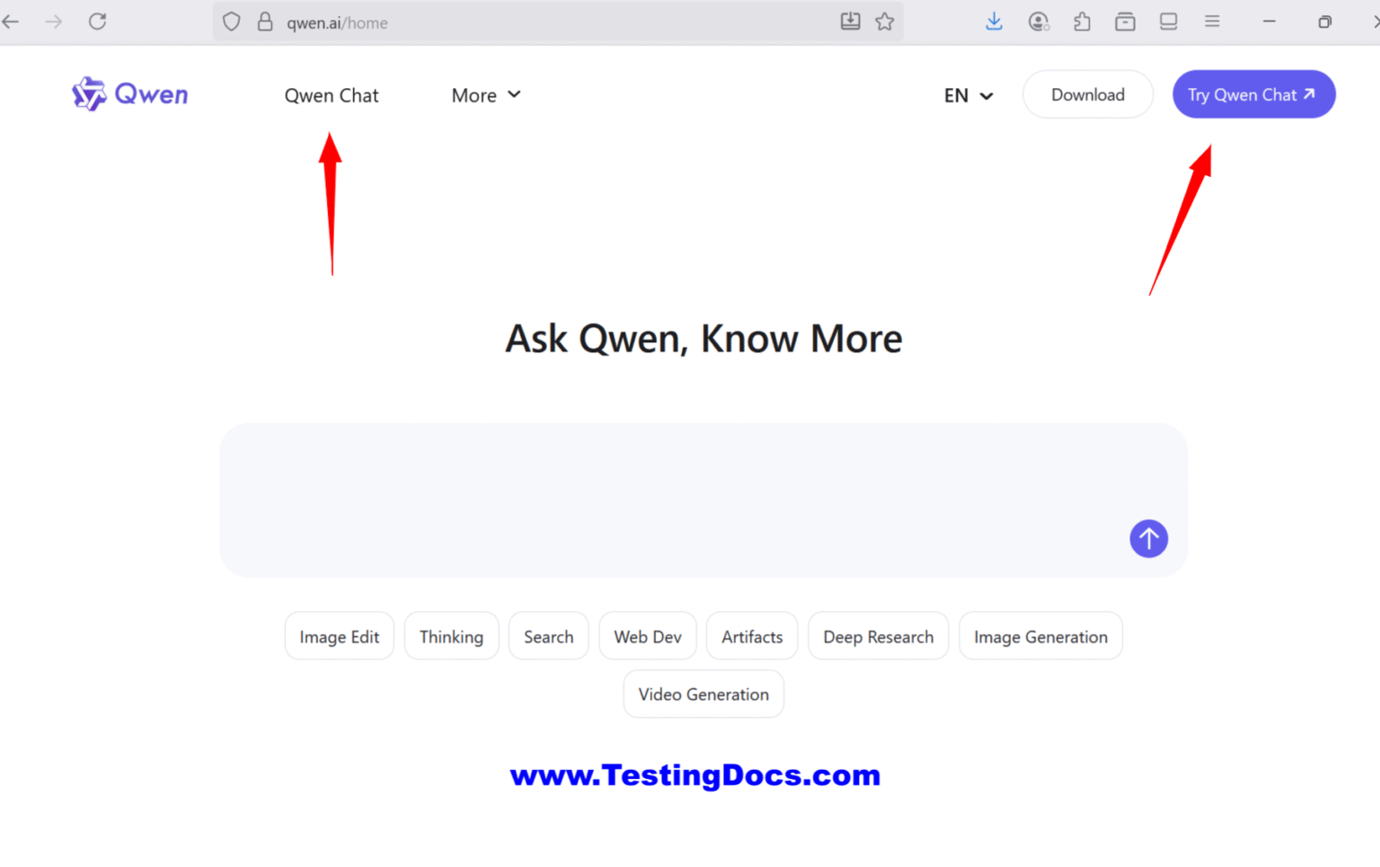 Create a Qwen Chat Account | TestingDocs