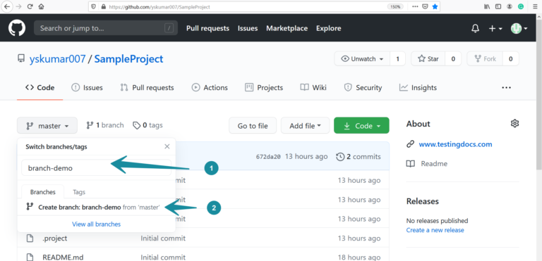 Create a Git Branch - TestingDocs.com