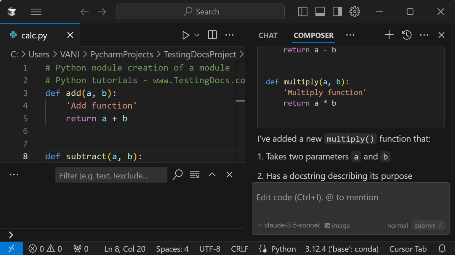 Cursor AI IDE Features - TestingDocs.com