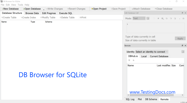 DB Browser for SQLite - TestingDocs