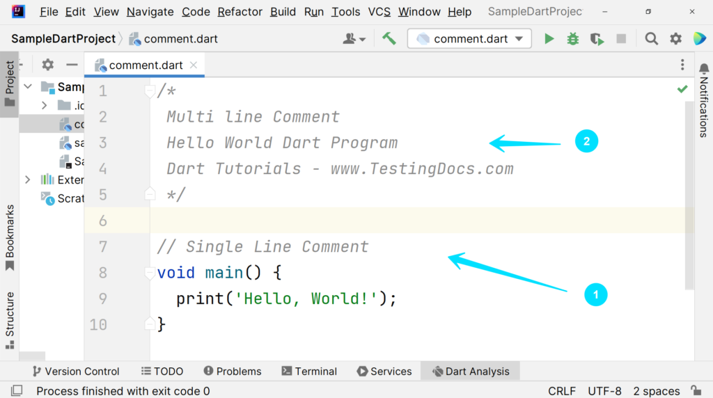 Dart Comments - TestingDocs