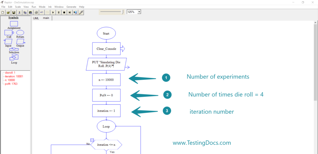 Die roll Probability Raptor - TestingDocs.com