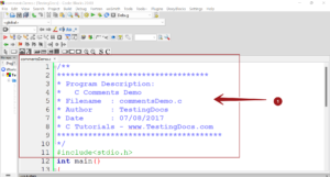 C Comments - TestingDocs