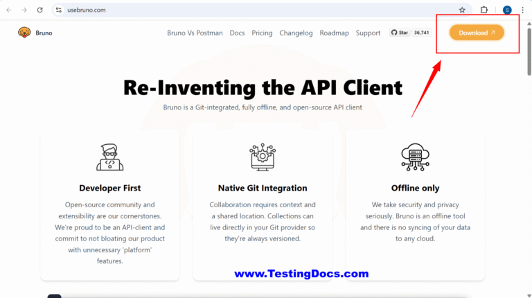 Download Bruno API Client on Windows - TestingDocs