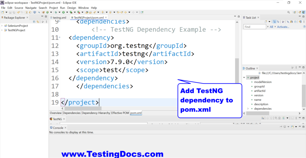 Download TestNG to a Maven Project - TestingDocs