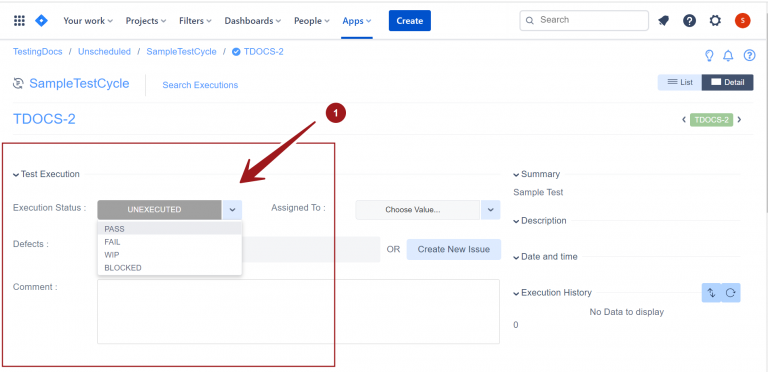 Execute Test Case in Jira - TestingDocs