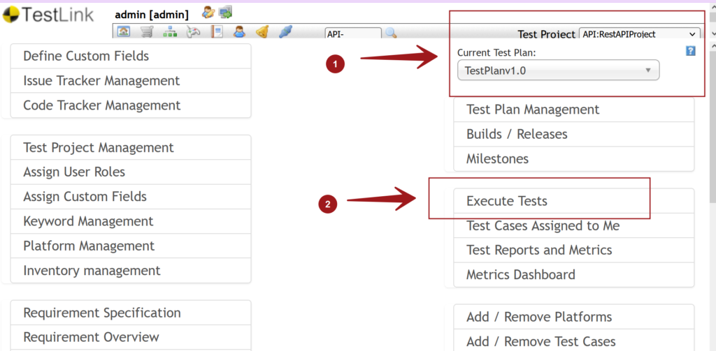 Execute Tests in TestLink - TestingDocs
