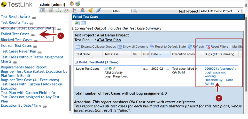 Link Defects to Test Cases in TestLink - TestingDocs