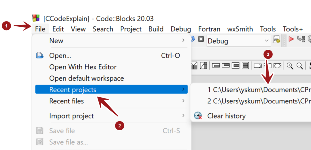 Open C++ Project in Code::Blocks IDE - TestingDocs