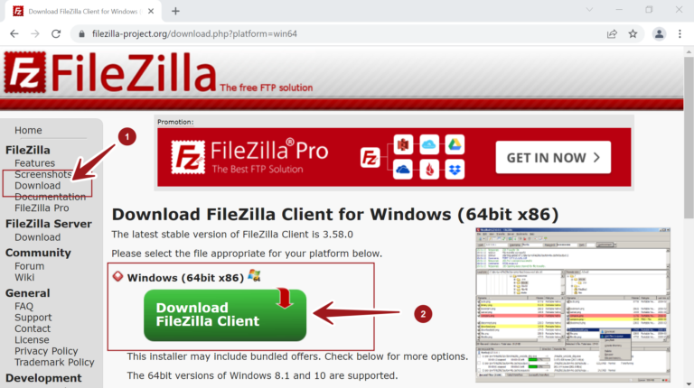 Download FileZilla on Windows 11 - TestingDocs.com