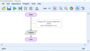 Flowgorithm Output Statement - TestingDocs
