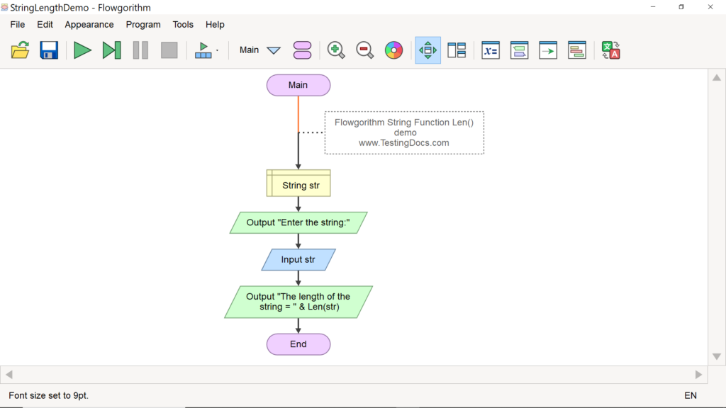 Flowgorithm String Functions TestingDocs