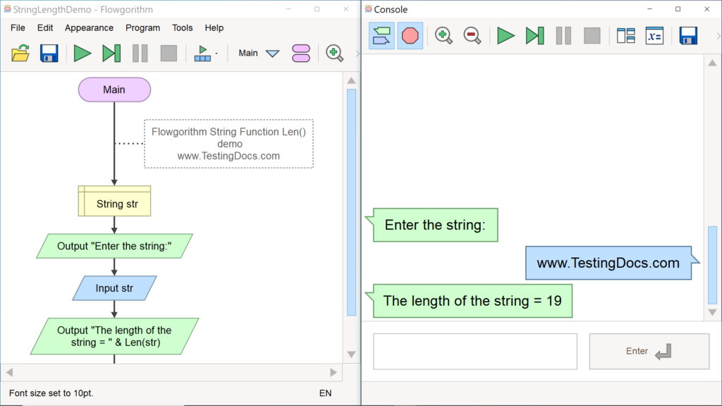 Flowgorithm String Functions TestingDocs