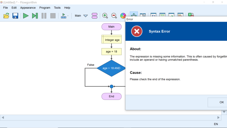 Flowgorithm Logical Operators - TestingDocs.com