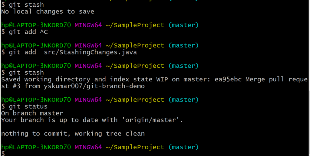 Stash Changes it Git - TestingDocs