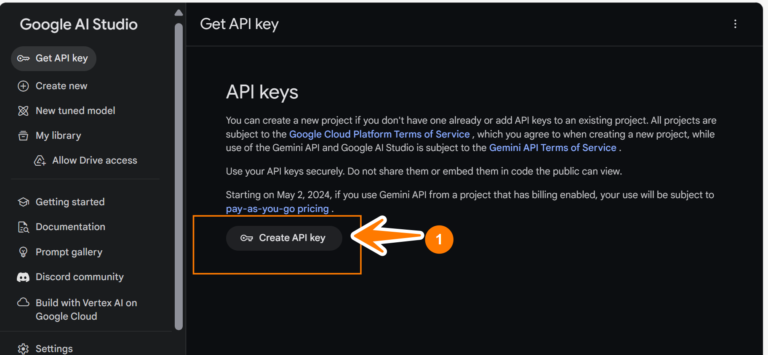 Get Google AI API Key - TestingDocs.com