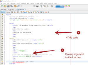 Pass values to a JavaScript Function - TestingDocs