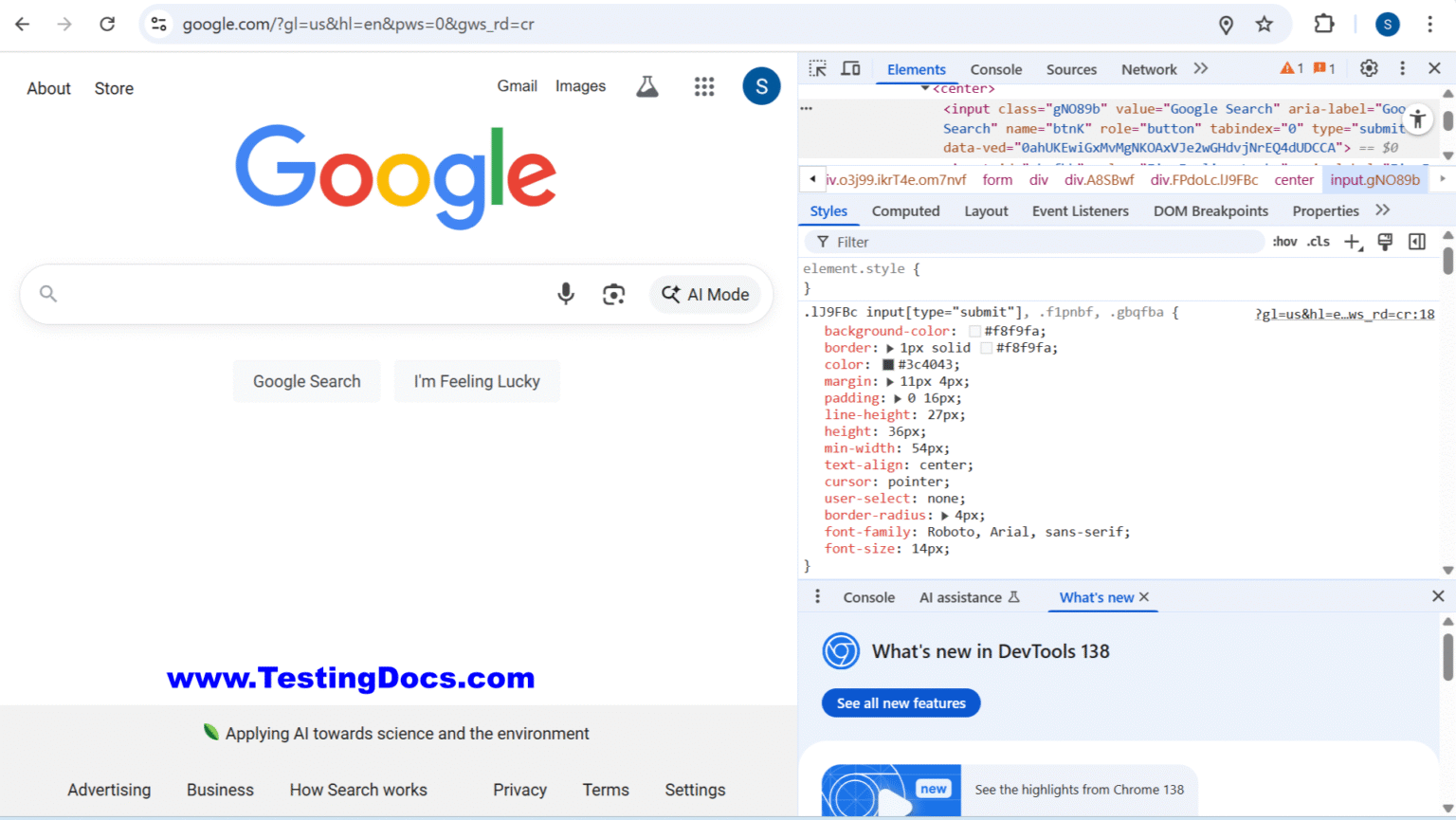 How to Access Chrome DevTools in Browser - TestingDocs.com