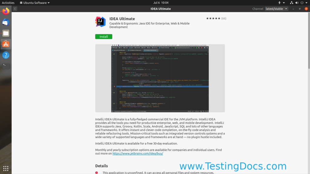 Install IntelliJ IDEA Community Edition on Ubuntu - TestingDocs