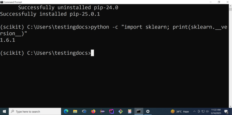 Install scikit-learn on Windows - TestingDocs