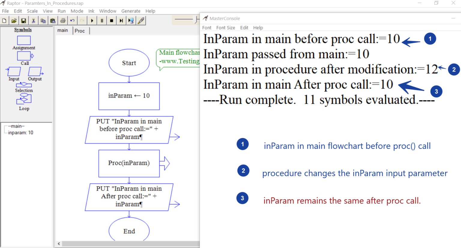 Parameter scope in Raptor Procedure - TestingDocs.com