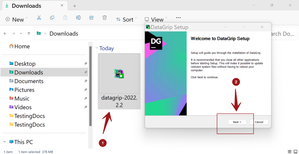 Install DataGrip IDE on Windows 11 - TestingDocs