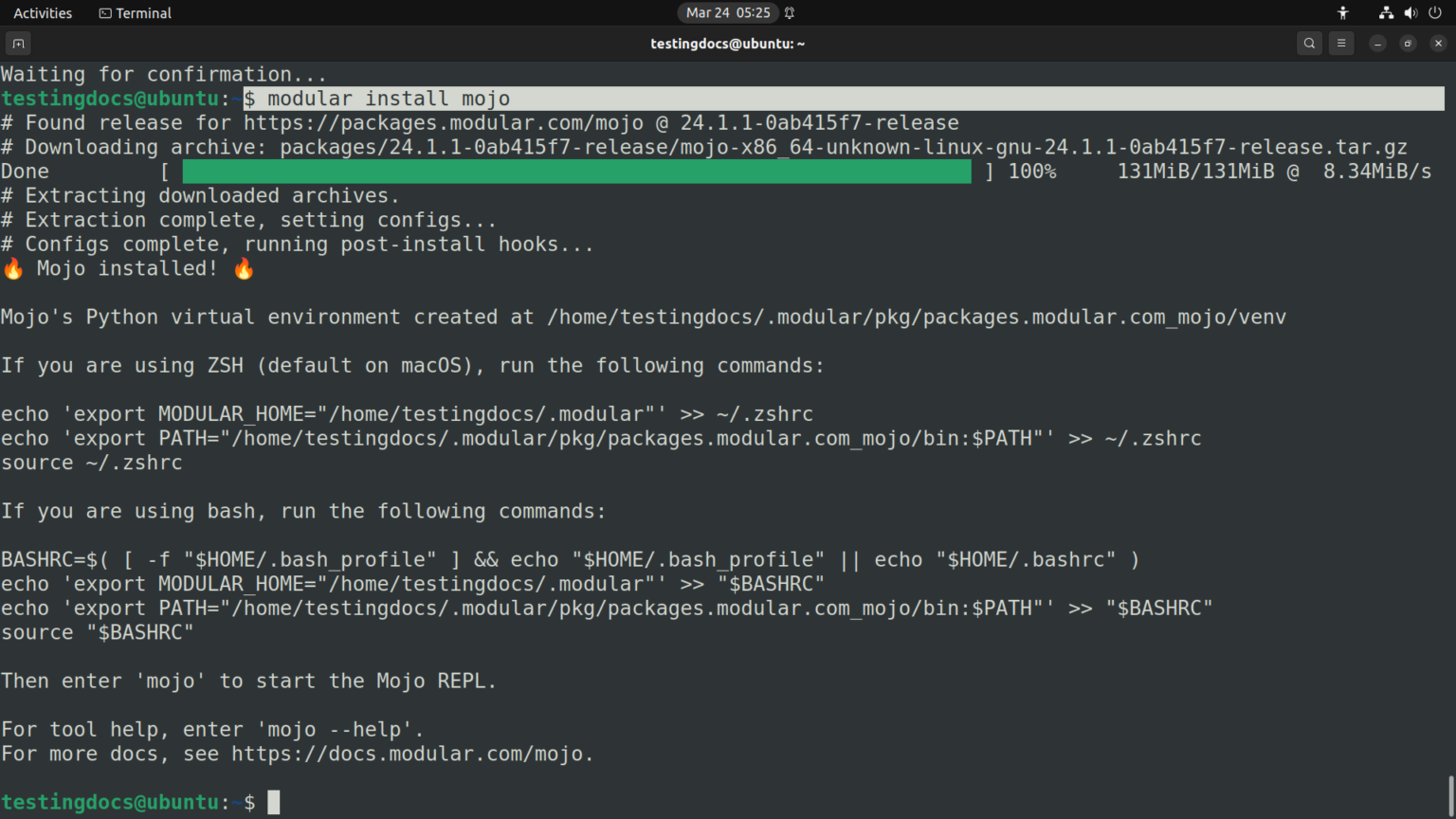 Install Mojo SDK on Ubuntu - TestingDocs.com