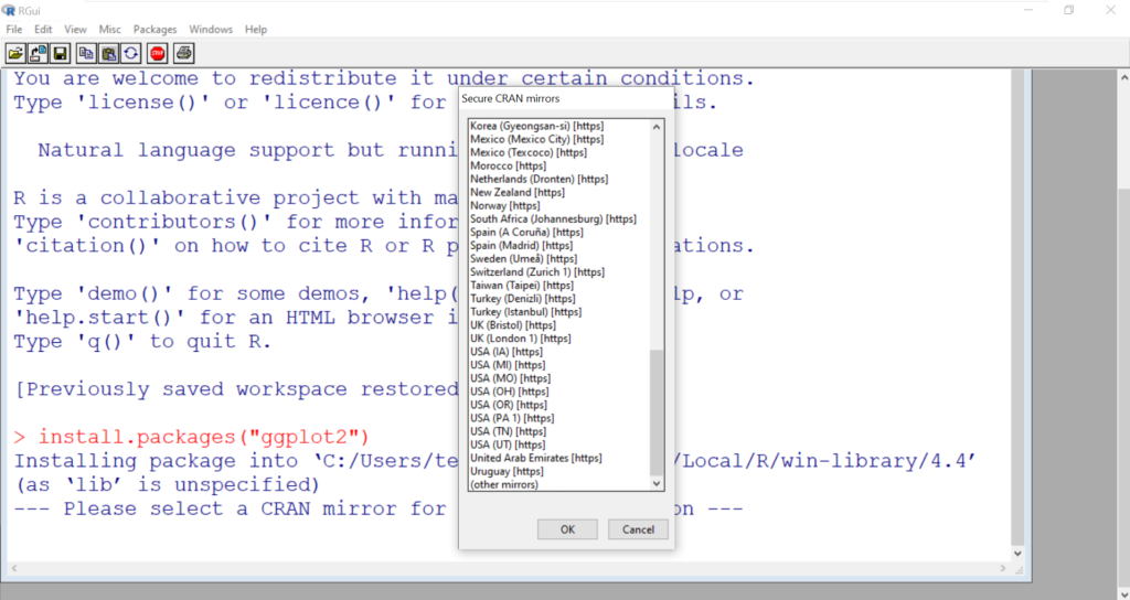 Install R Packages - TestingDocs