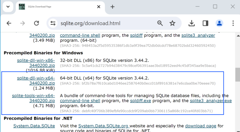 Install SQLite on Windows - TestingDocs