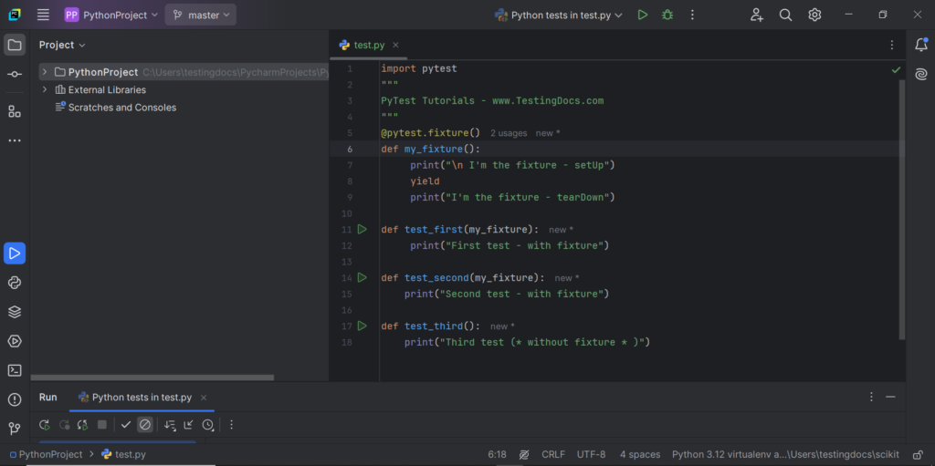Introduction to PyTest Fixtures - TestingDocs.com