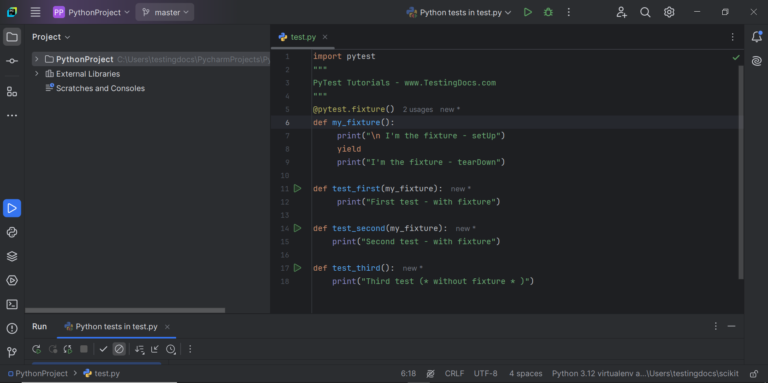 Introduction to PyTest Fixtures - TestingDocs.com