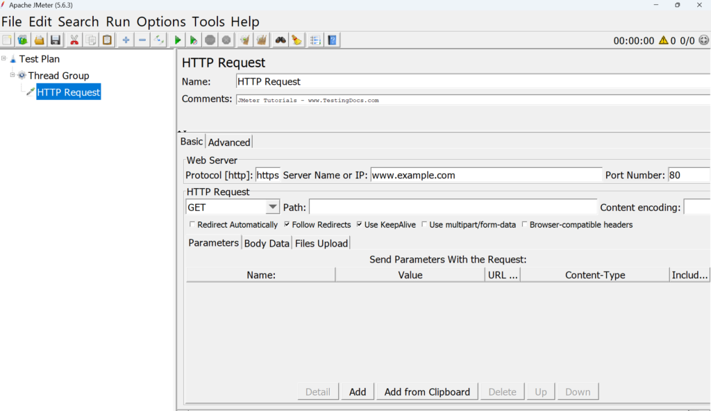 JMeter HTTP Request Sampler - TestingDocs
