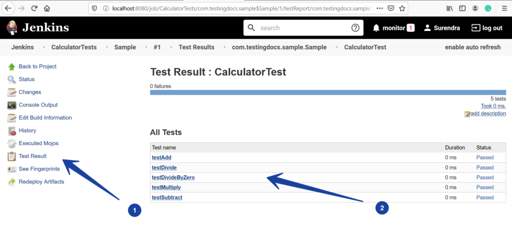Run Calculator JUnit tests using Jenkins - TestingDocs.com