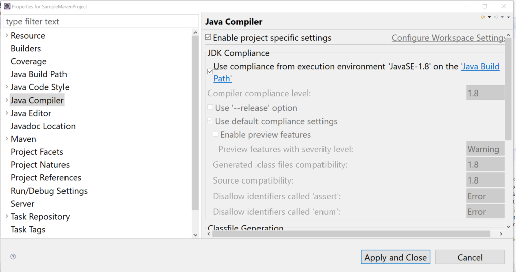 Specify Java version in a Maven Project. - TestingDocs