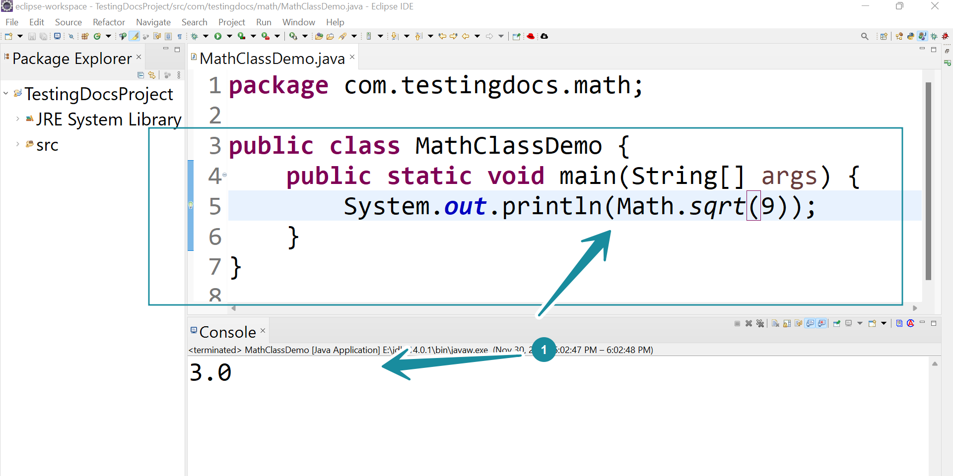 Java Math Class TestingDocs
