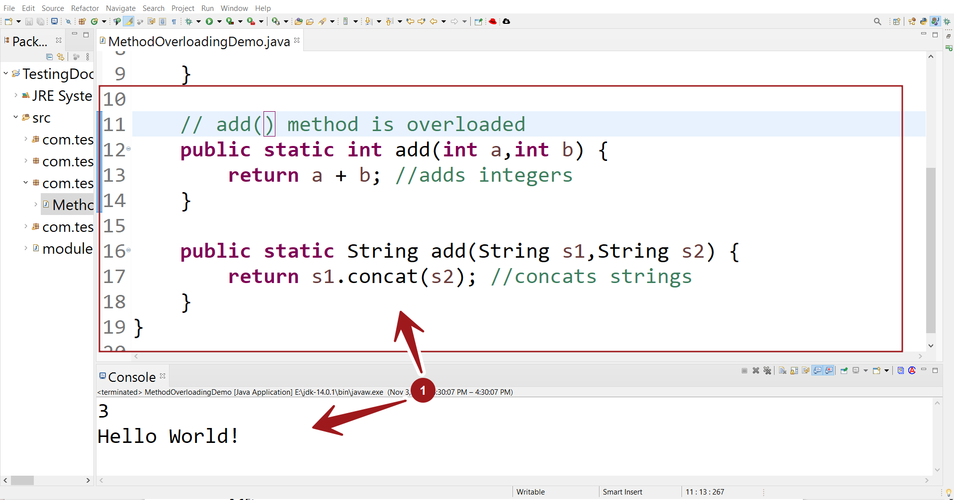 Java Method Overloading TestingDocs