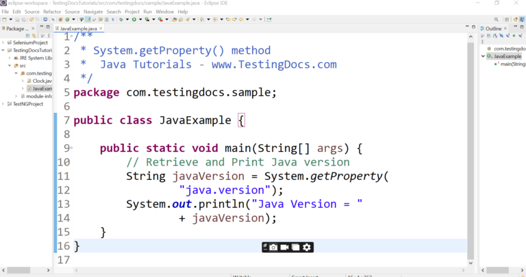 Java System.getProperty Method - TestingDocs