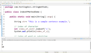Java indexOf() method - TestingDocs.com