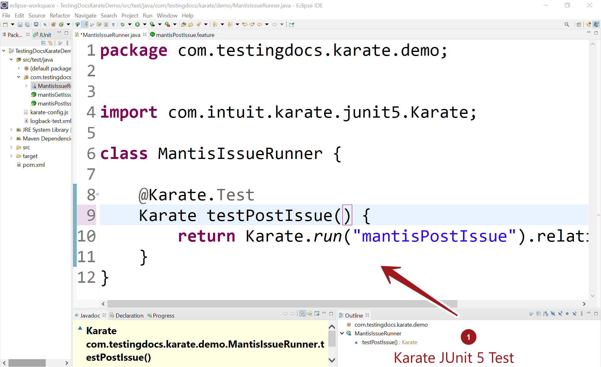 Run Karate Test With JUnit5 TestingDocs