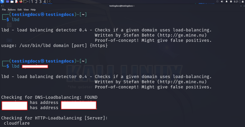 LBD Tool in Kali Linux | TestingDocs