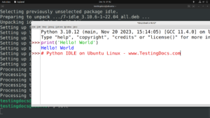 Install Python IDLE on Linux - TestingDocs