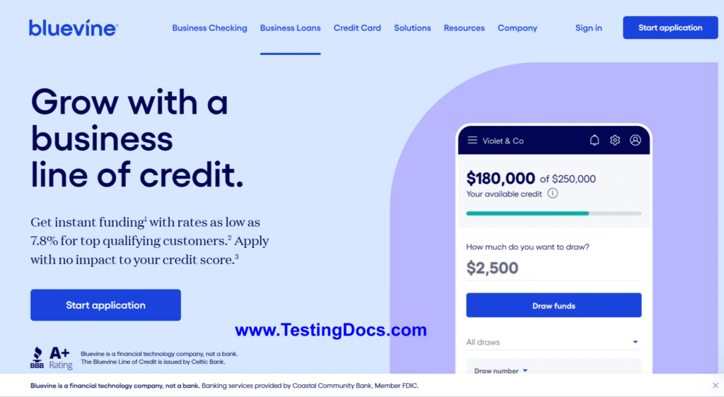 Popular Line of Credit Software | TestingDocs