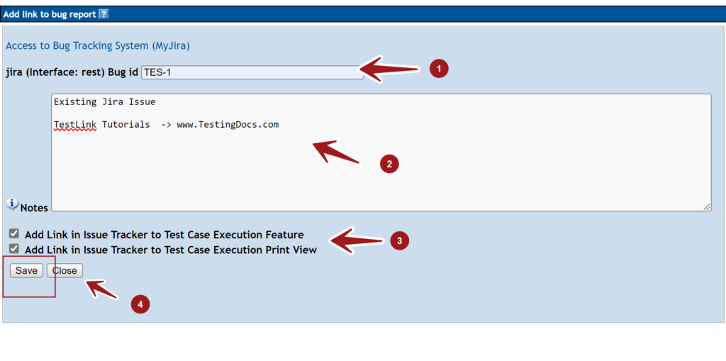 Link Jira Issues to TestLink Test Cases - TestingDocs