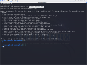Netdiscover - ARP Reconnaissance Tool - TestingDocs