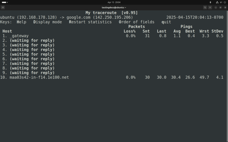 Linux Network Diagnostic Tools - TestingDocs